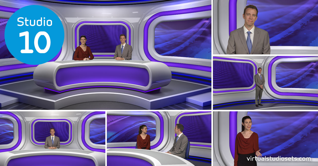 Studio 10 | Modern Virtual Set from VirtualStudioSets.com