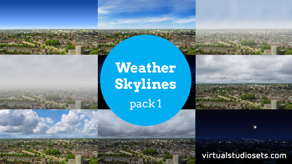 Weather Skyline Backgrounds (4K) | VirtualStudioSets.com
